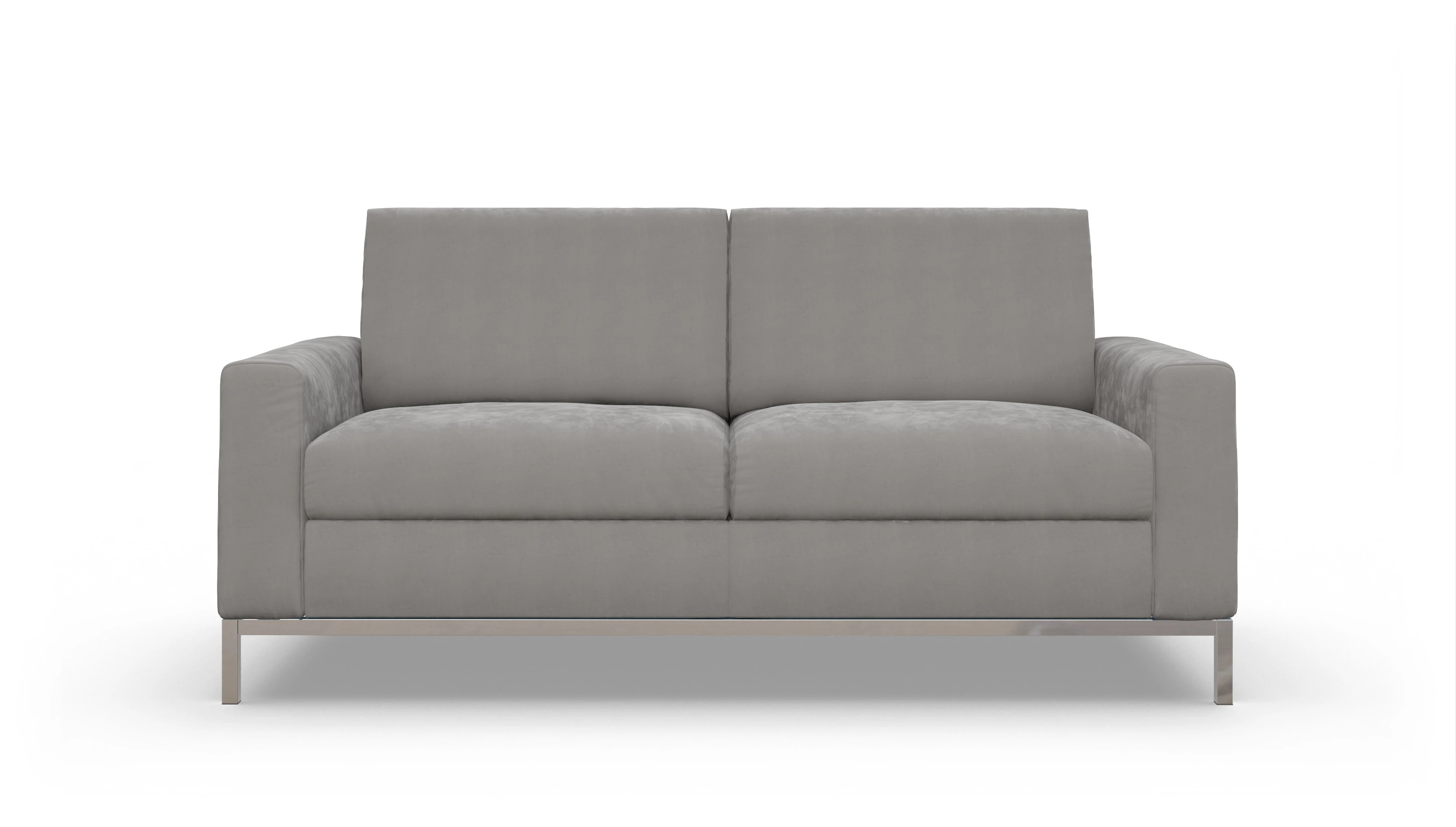 Schlafsofa Paglia in Stoff Samt grau | VON WILMOWSKY